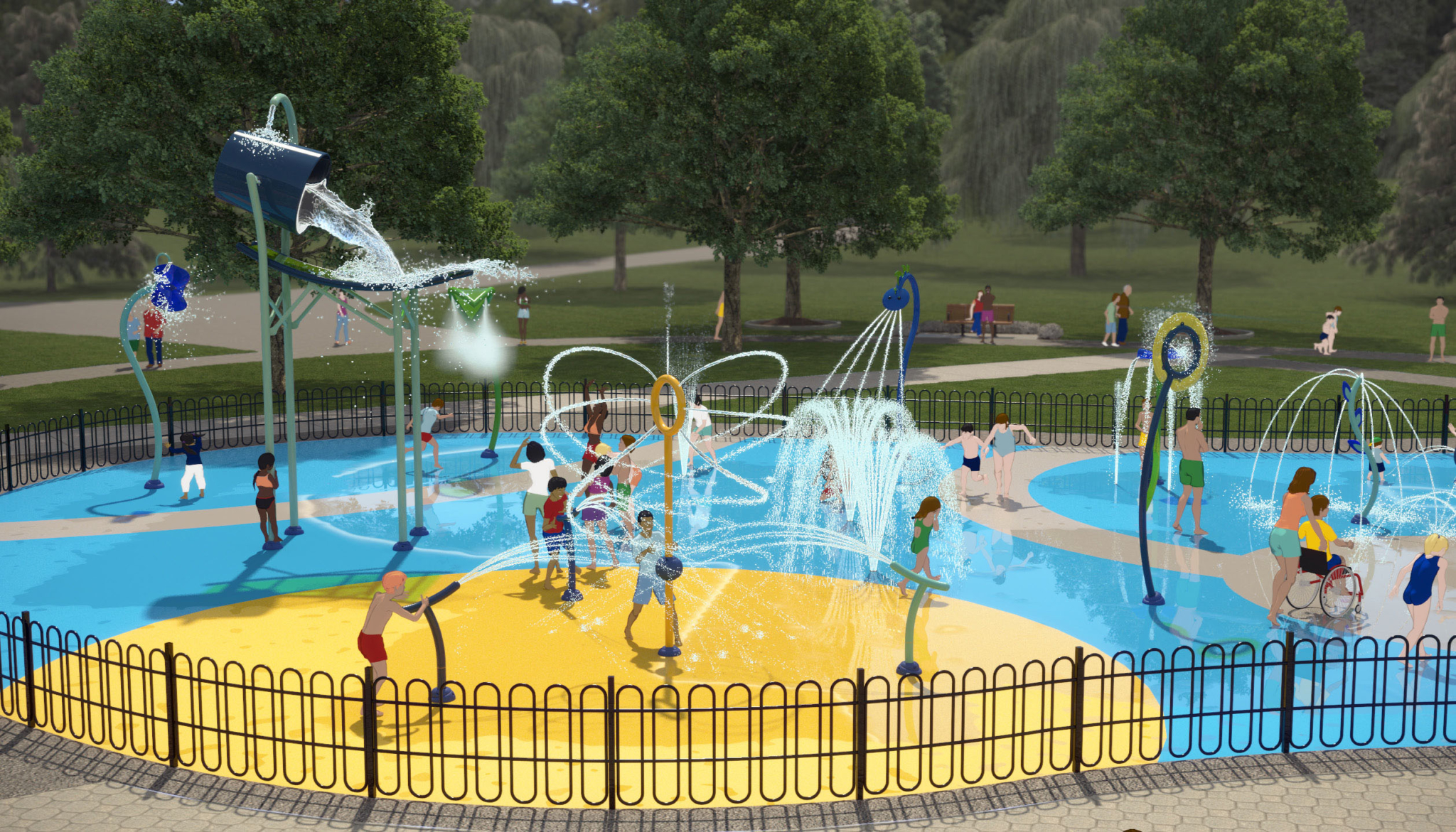 Clissold Park Splash Pad - Ustigate Waterplay
