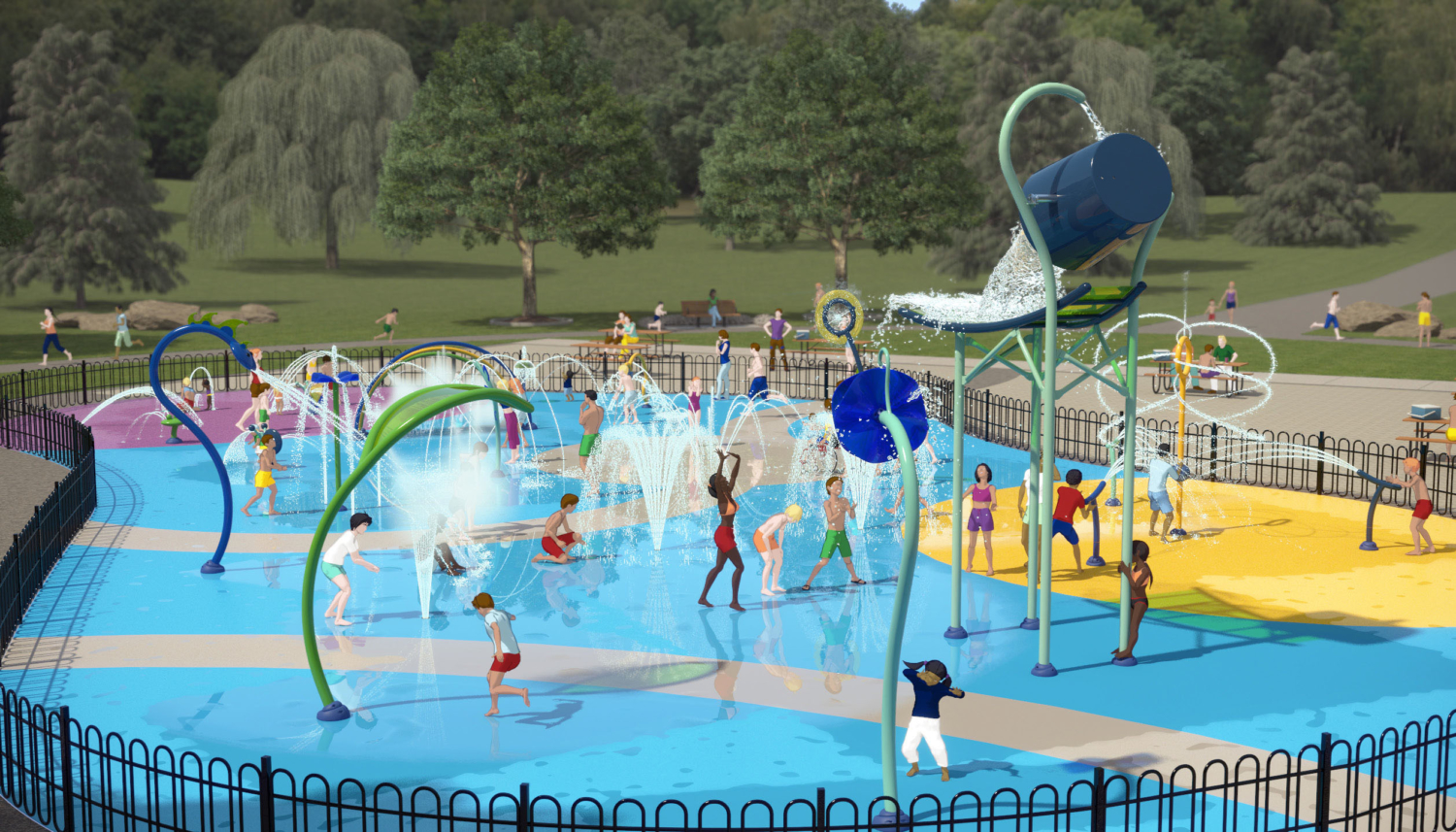 Clissold Park Splash Pad - Ustigate Waterplay